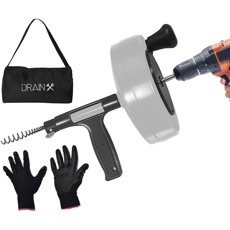 Drainx Heavy-Duty-Steel Pro Drum Drain Snake | Wayfair