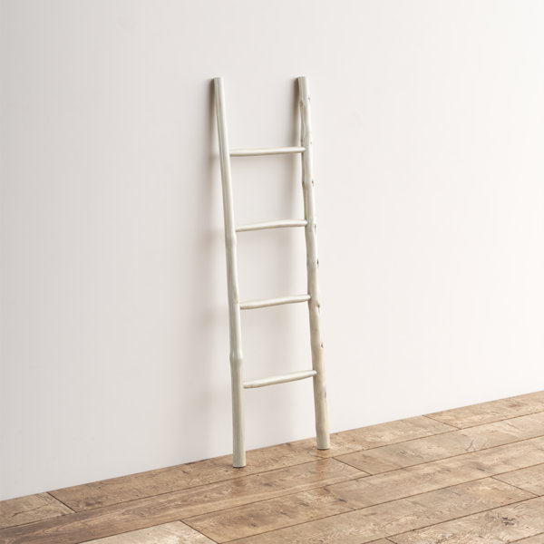 Kelly Clarkson Home Teak Wood Handmade 4 Rack Ladder 18" x 2" x 59 ...