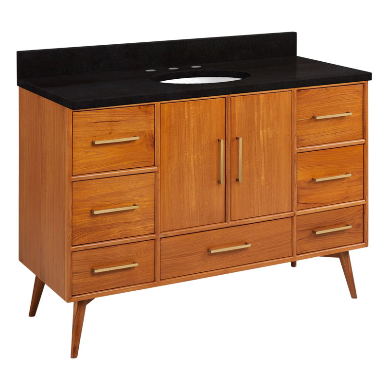 Signature Hardware 48" Novak Single Bathroom Vanity Set with Oval ...