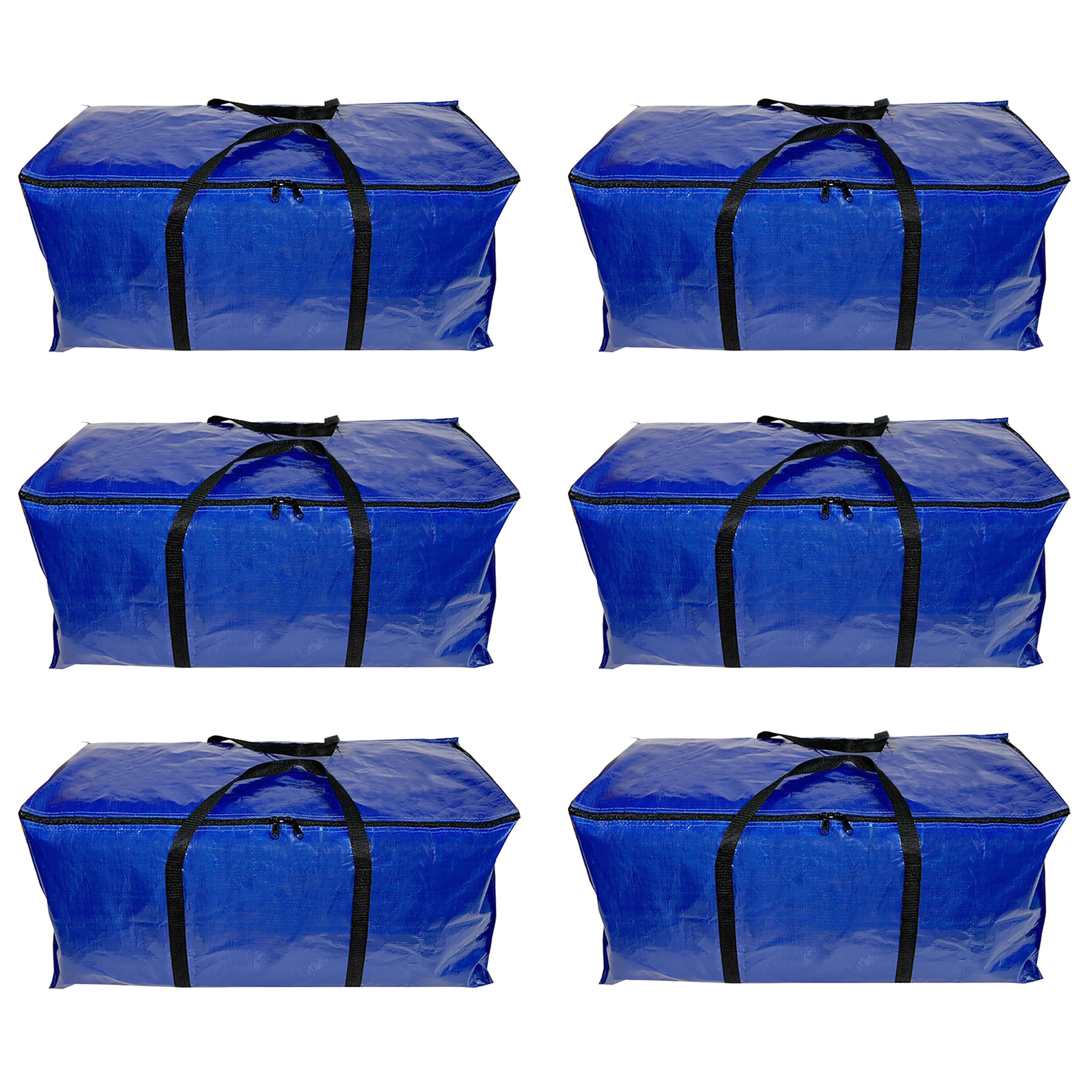 King Canopy 6 Pack Extra Large Moving Bags with Zippers and Carrying ...