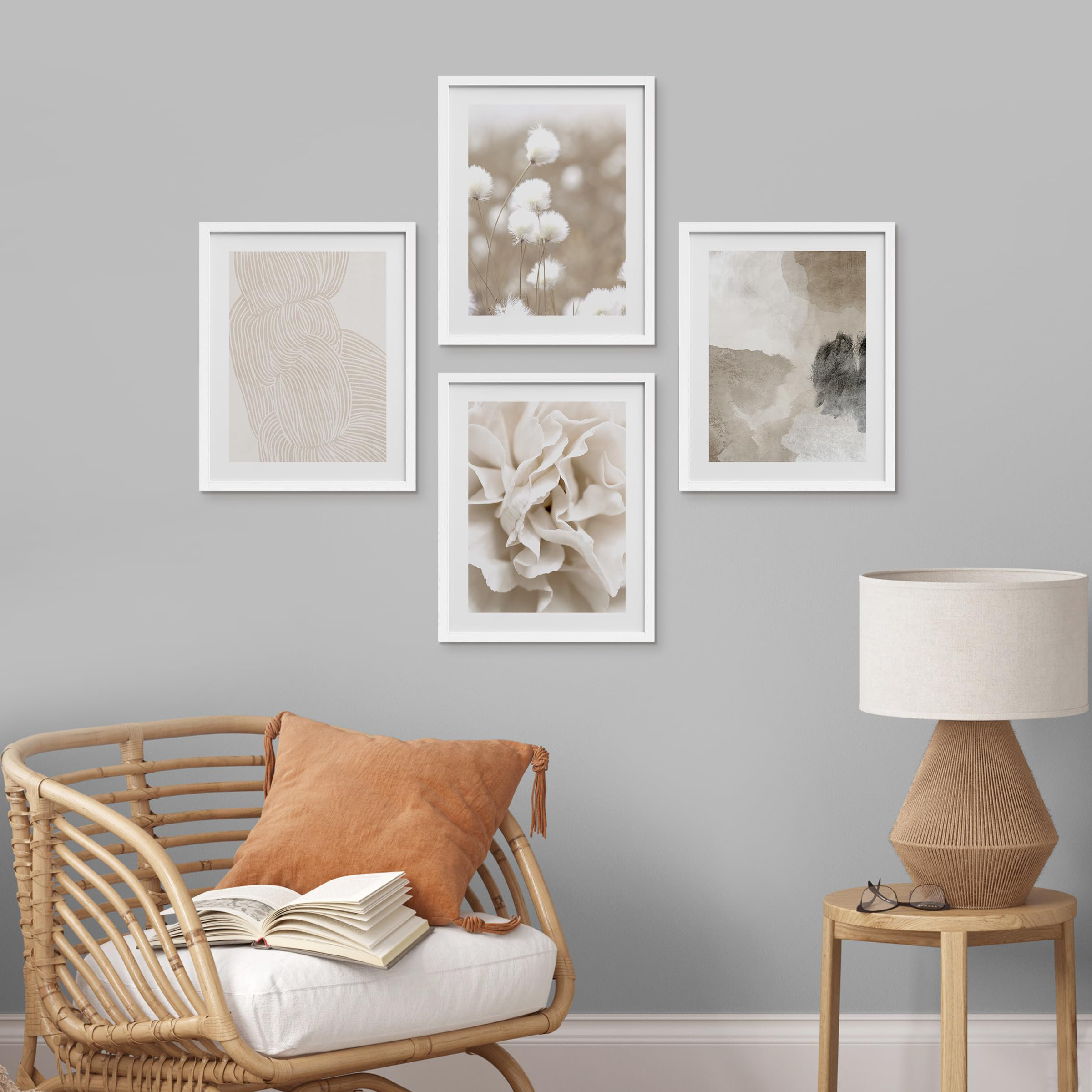 SIGNLEADER Bathroom Decor Wall Art Room Decor Abstract Botanical ...