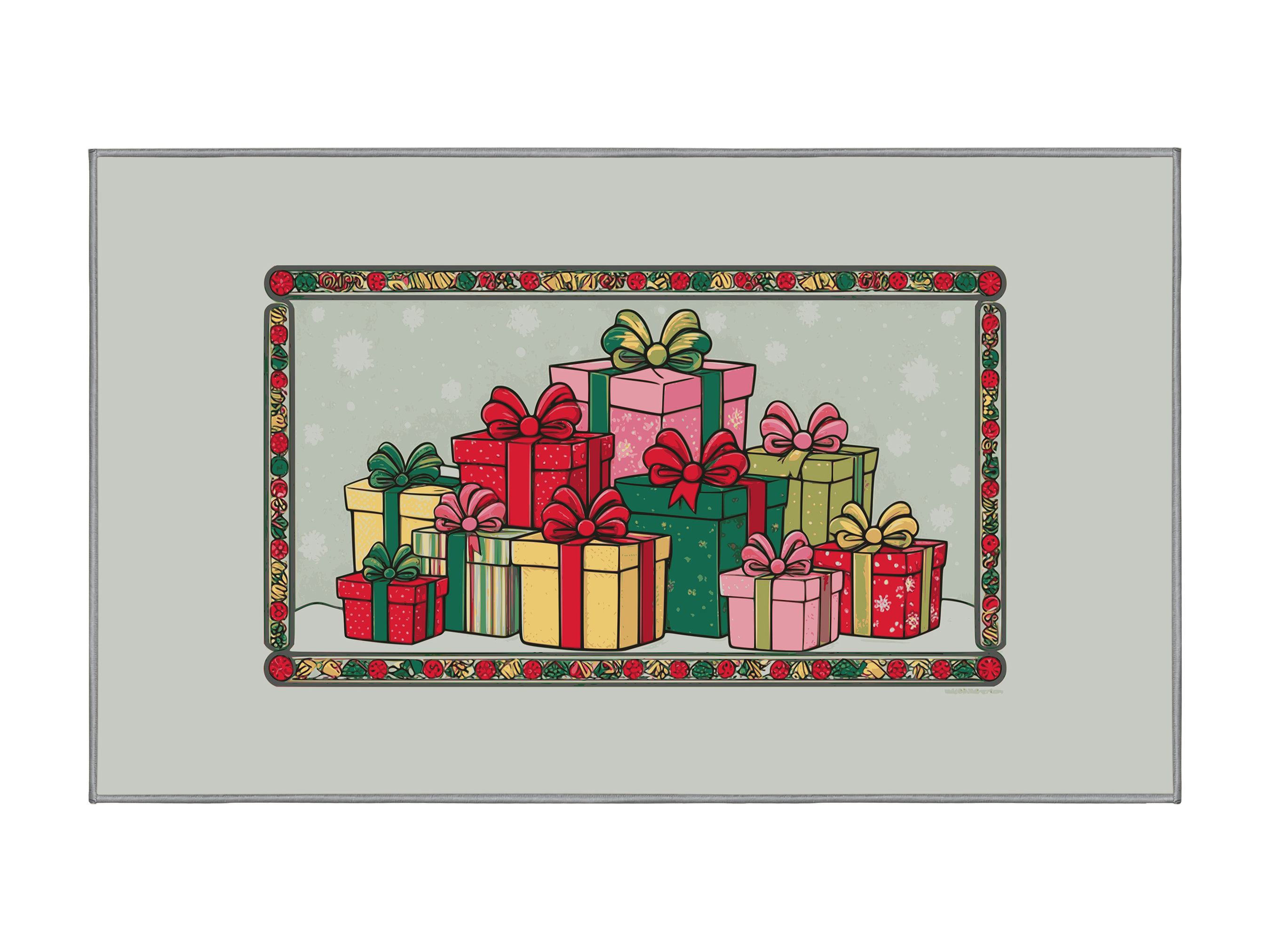 The Holiday Aisle® Washable Christmas Winter Holiday Rug | Wayfair