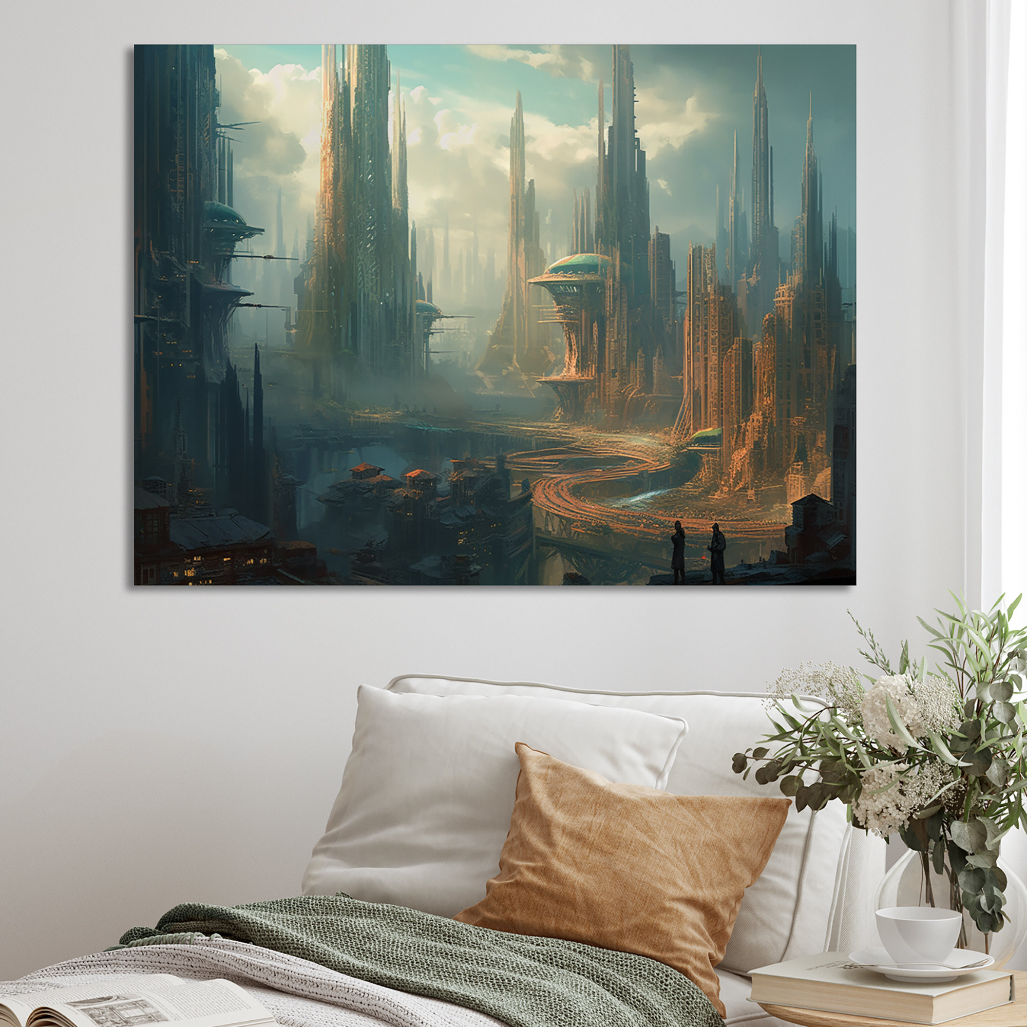 Red Barrel Studio® Futuristic City I Framed On Canvas Print | Wayfair