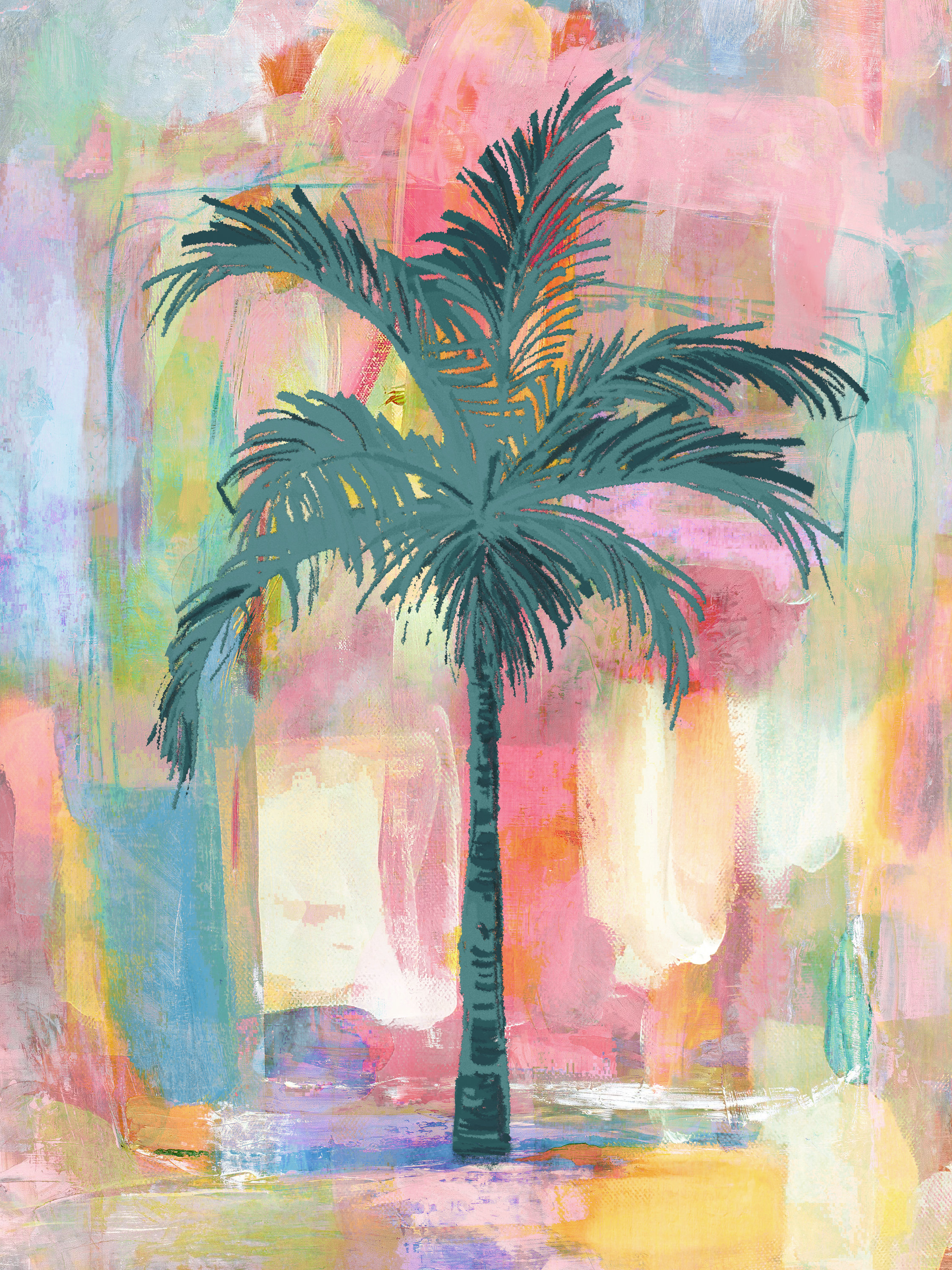 Bay Isle Home™ Puebla Abstract Green Palm by Kristen Drew | Wayfair