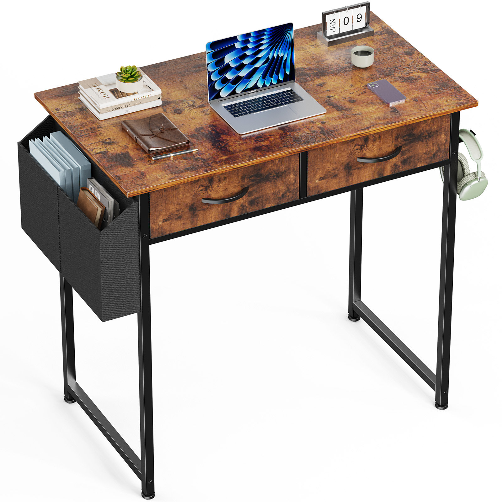 Ebern Designs 32"L Computer Desk Bedroom Writing Study PC Table With ...