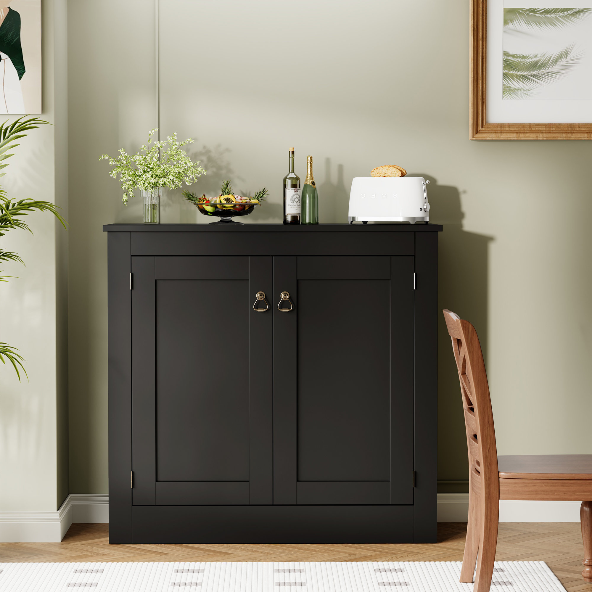 Winston Porter Cryal 31.5" W Sideboard with Adjustable Shelves ...