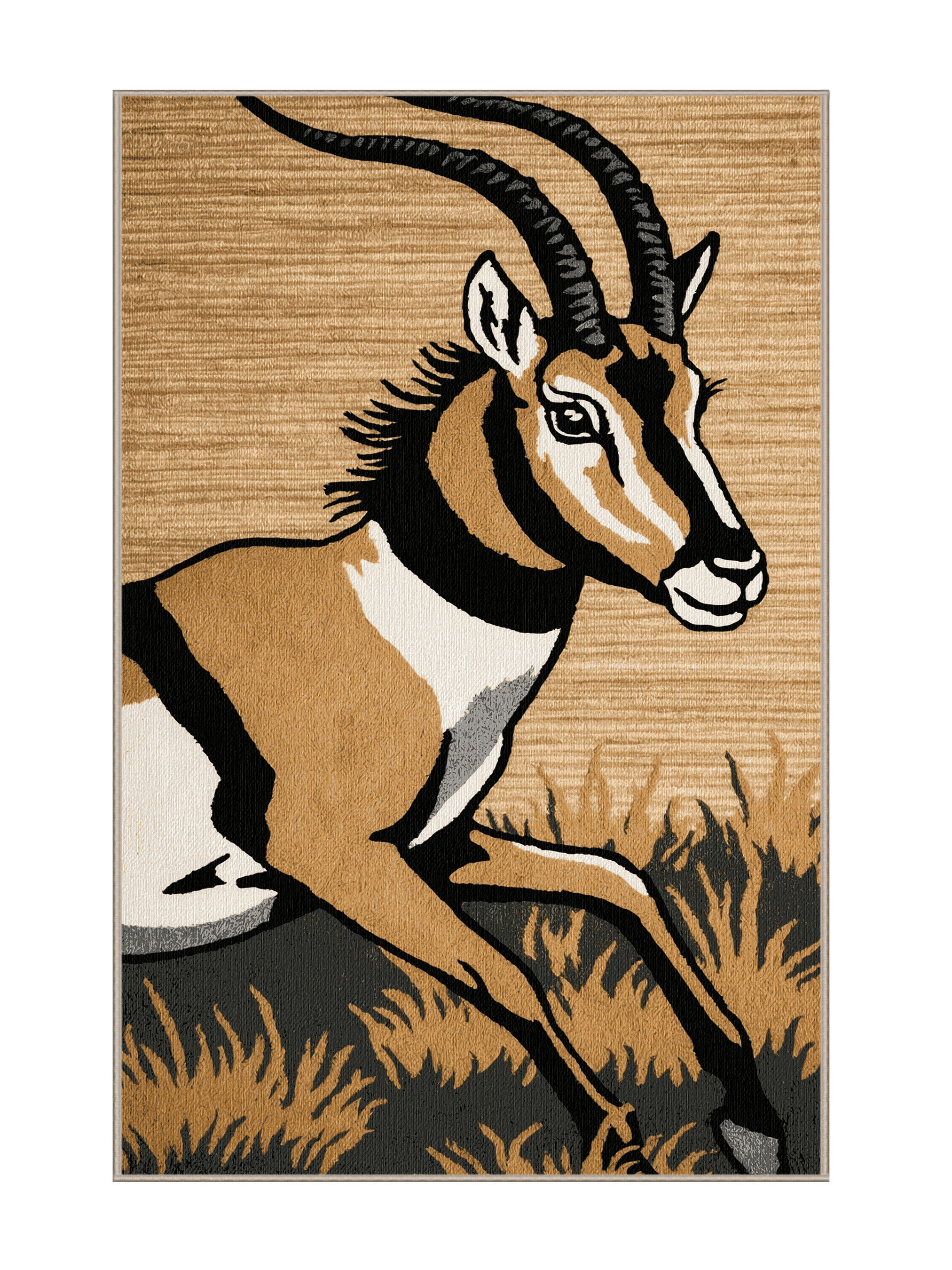 Dakota Fields Washable Pronghorn Wildlife Area Rug | Wayfair