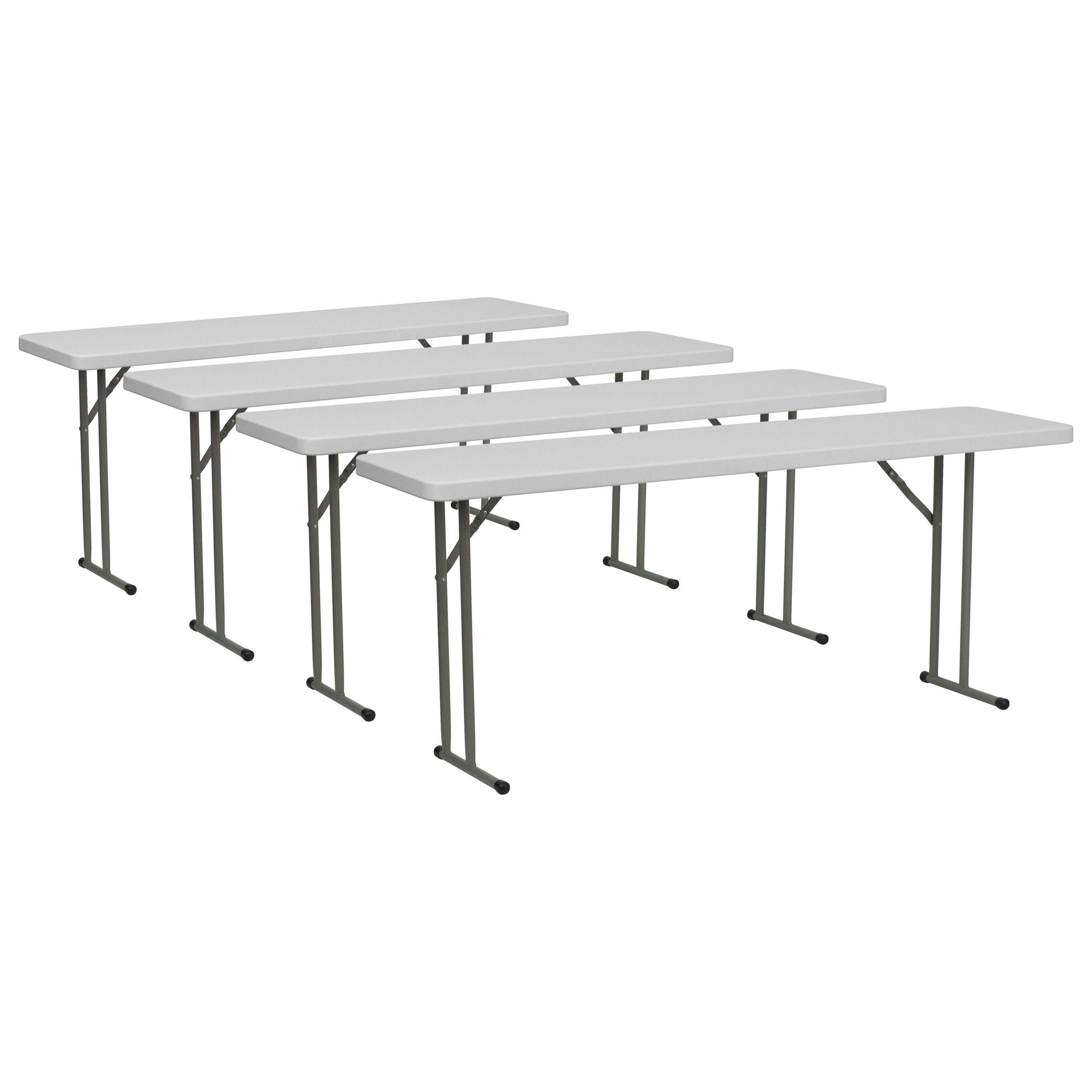 Flash Furniture Noah 6-Foot Plastic Folding Training and Event Tables ...