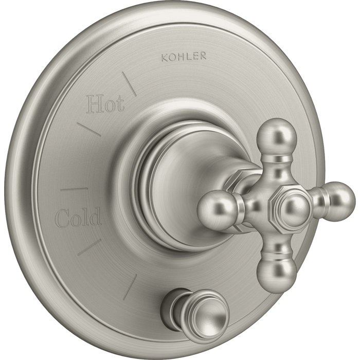 Kohler Artifacts Rite-Temp Valve Trim with Push-Button Diverter and ...