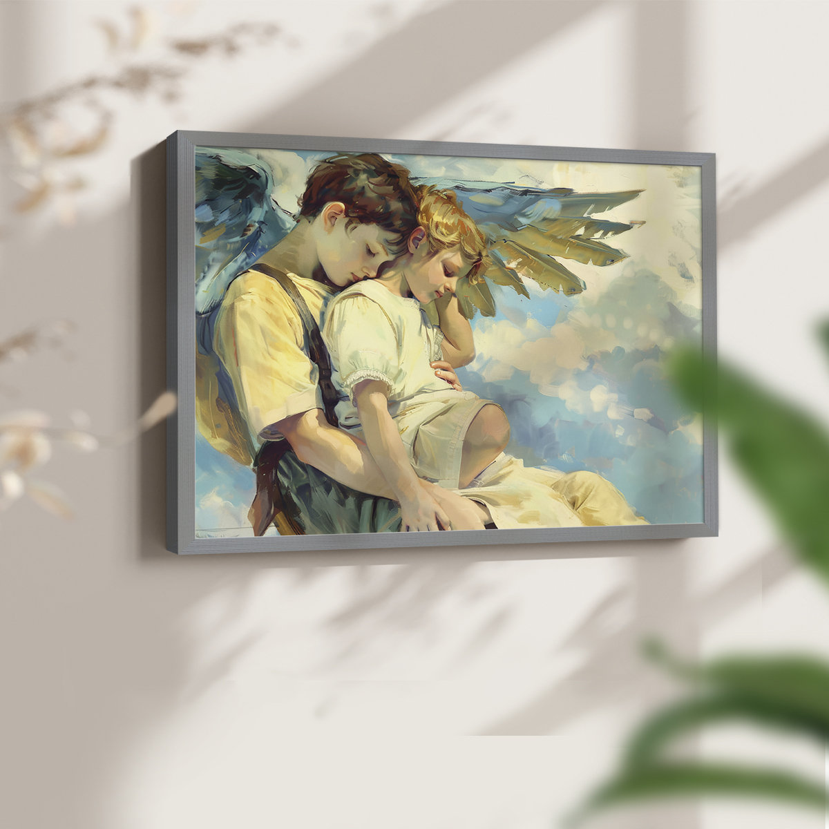 Trinx Angels From Above-CIV -Framed Print - Restickable | Wayfair