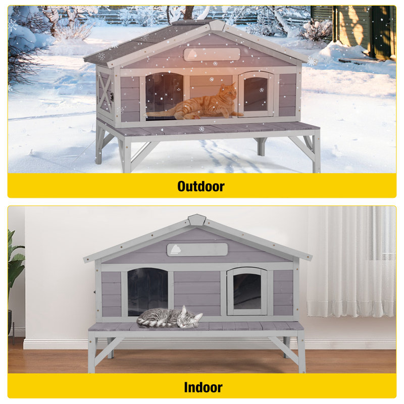 Tucker Murphy Pet™ Insulated Cat House & Reviews | Wayfair