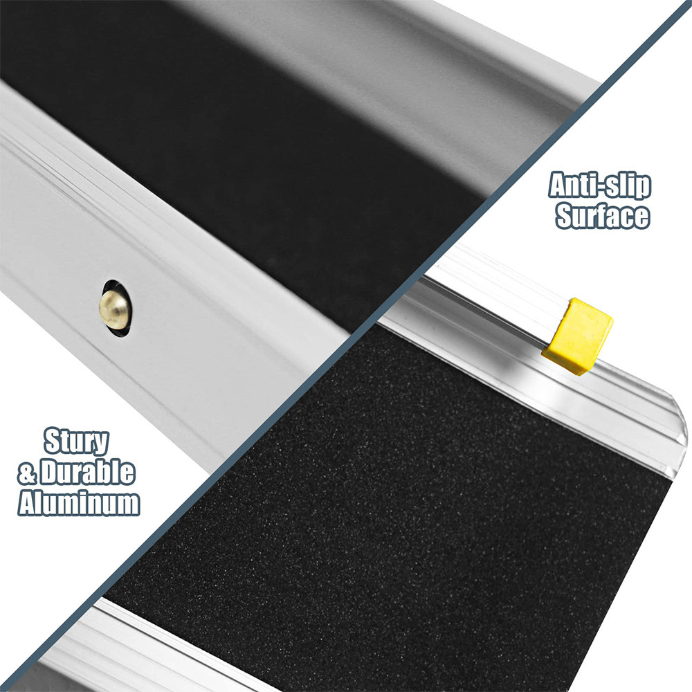 iYofe 7' Telescoping Aluminum Wheelchair Ramps for Doorways,Adjustable ...