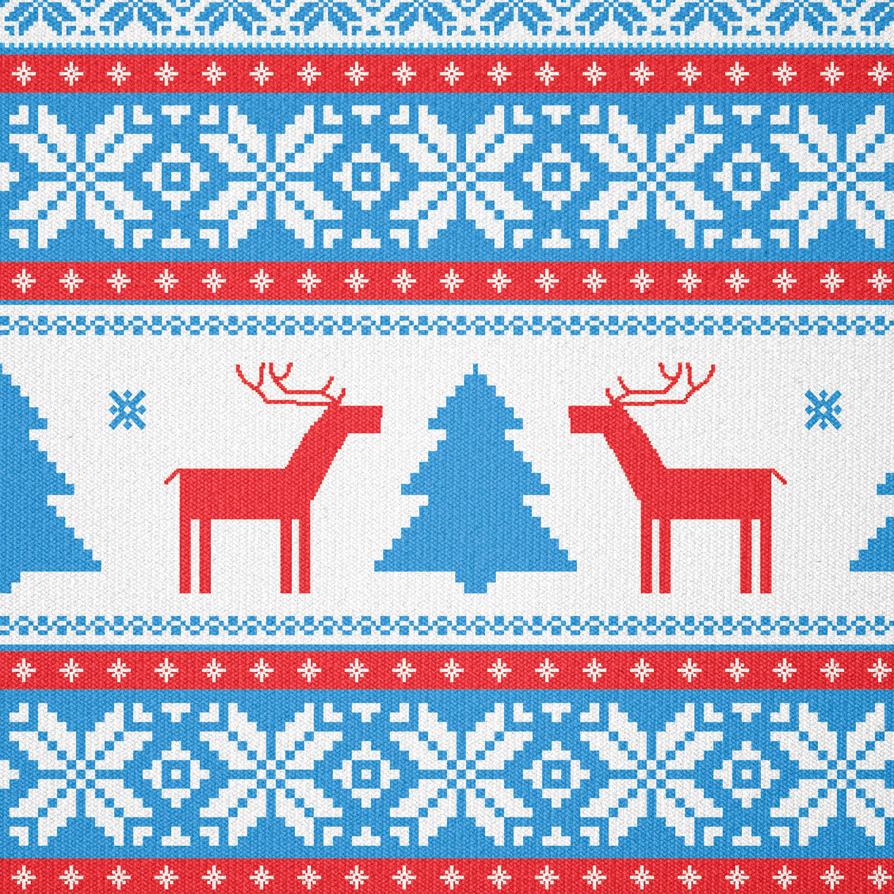 The Seasonal Aisle Alahia Folk Knit Art Fabric | Wayfair.co.uk