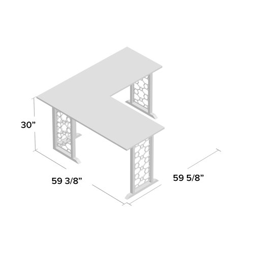CosmoLiving by Cosmopolitan Ella L-Shape Desk & Reviews | Wayfair