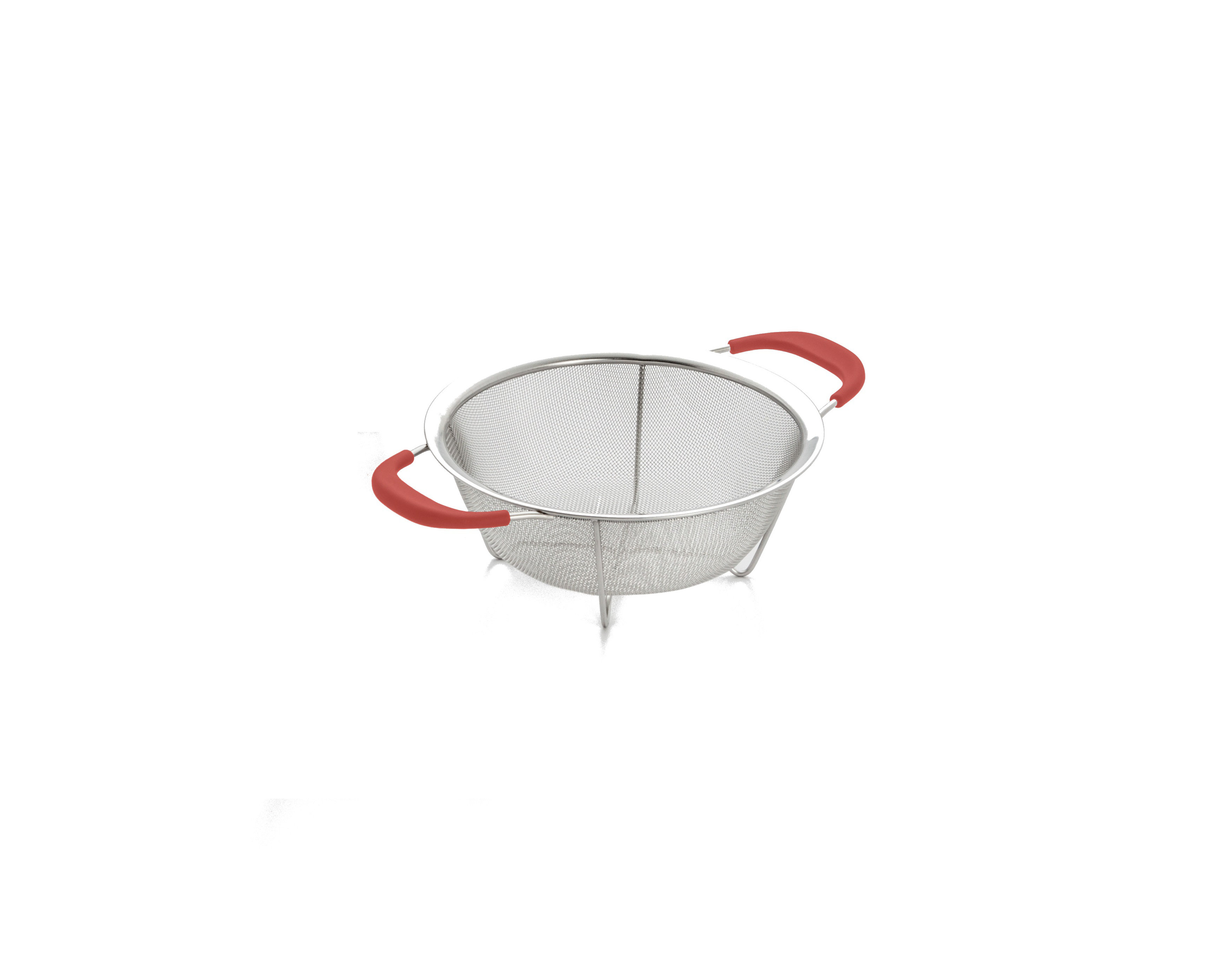 Cook Pro Set Of 3 Stainless Mesh Colander With Handles Red & Reviews ...