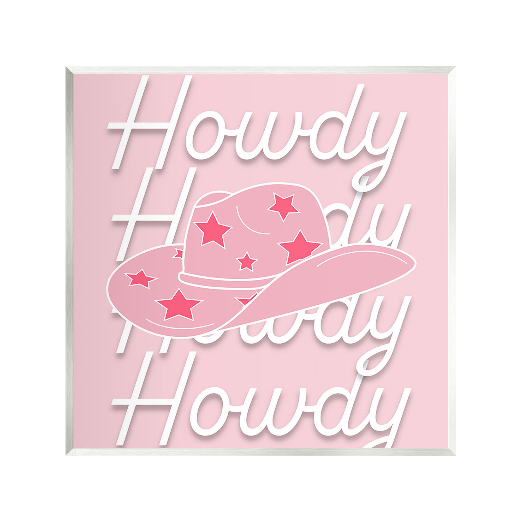 Bungalow Rose Soft Pink Howdy Pattern Wall Plaque Art by Corrine Rose ...