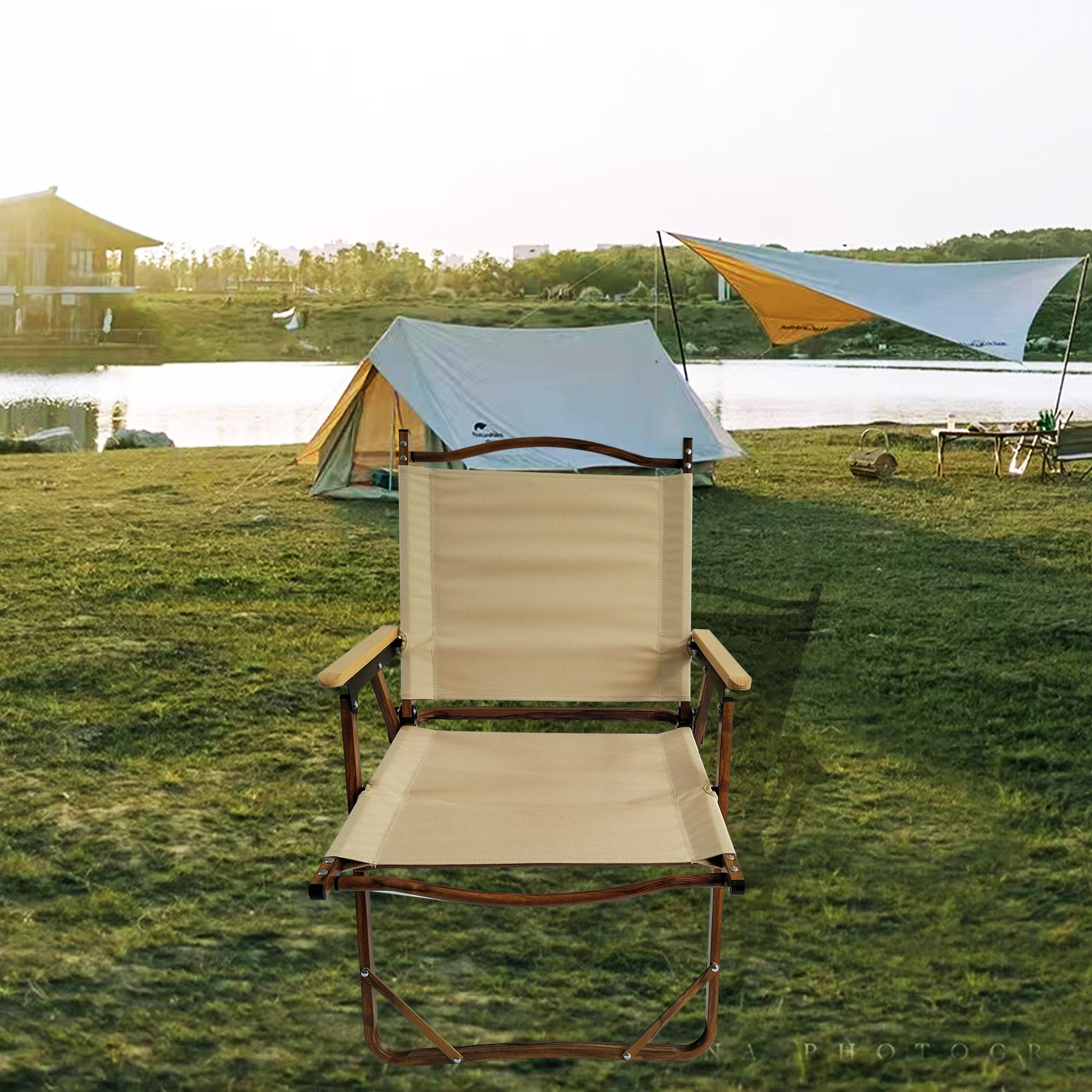 Arlmont & Co. Aluminum Frame Folding Camping Chair Set of 4 | Wayfair