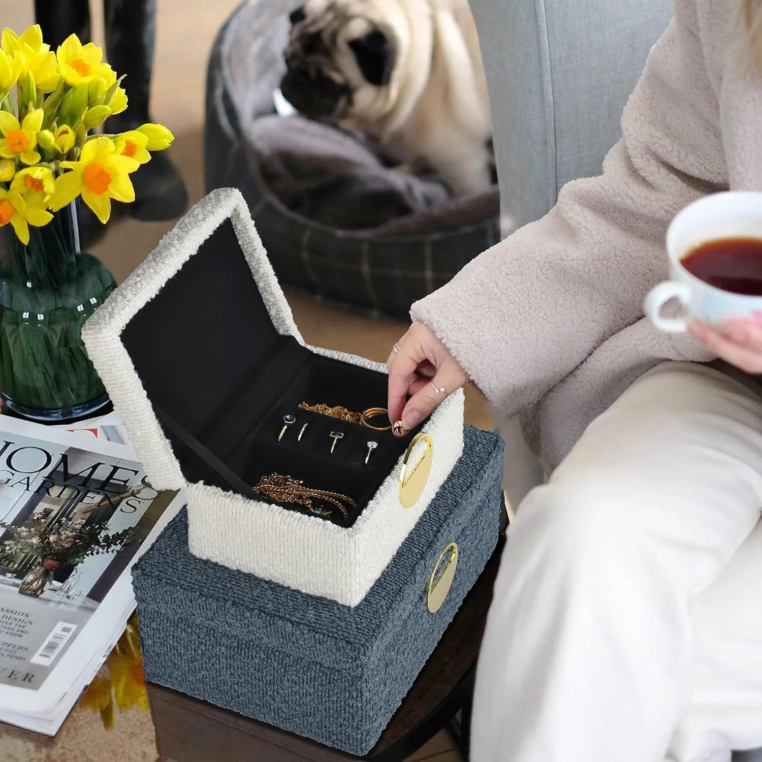 Everly Quinn Velvet Jewelry Boxes, Keepsake & Decorative Boxes, Storage ...