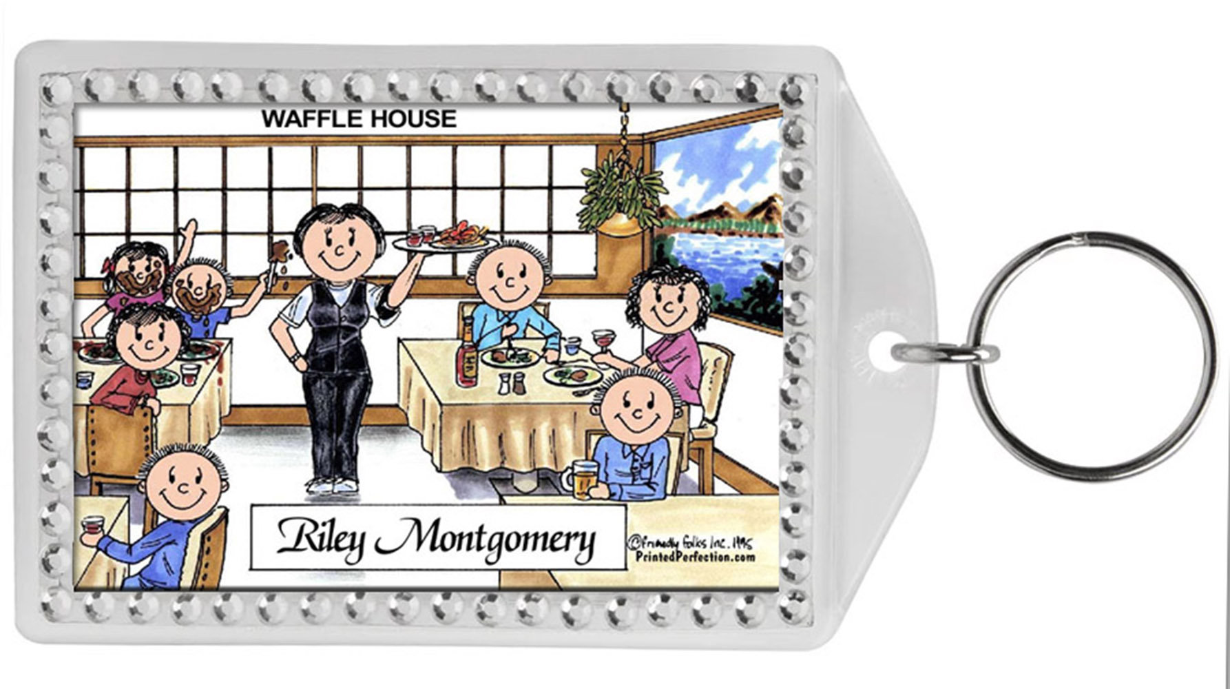 Printed Perfection Personalized Friendly Folks Waitress Rhinestone ...