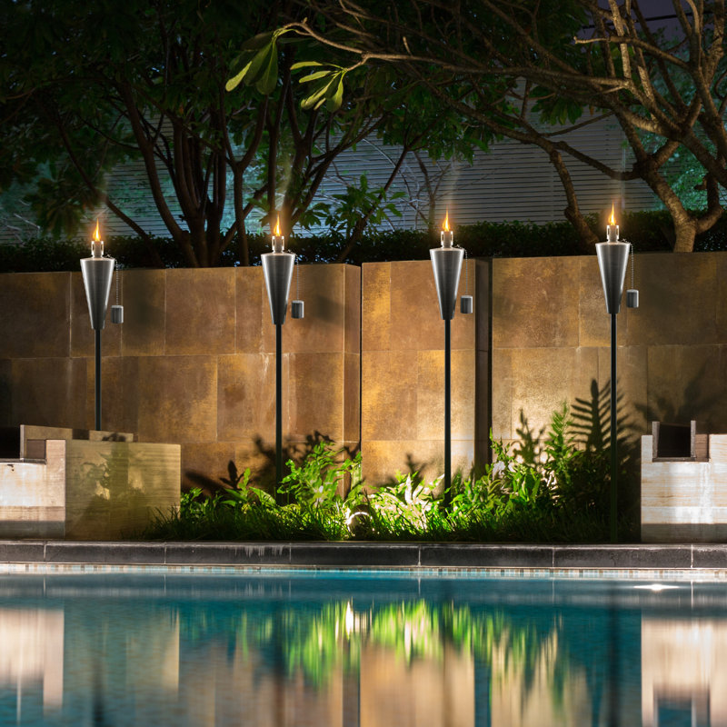 Sorbus Matney Outdoor Torch Lights - Set of 4 (Cylinder) - Wayfair Canada