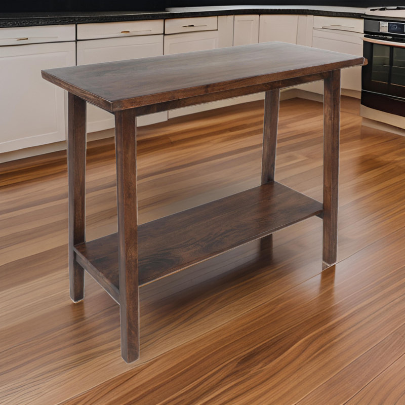 Millwood Pines Deantay 36 Inch Console Table, 1 Bottom Shelf, Walnut ...