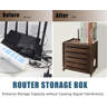 yitesiUSA Wifi Box Charcoal Retro Wood Router Box And Modem Storage Box ...