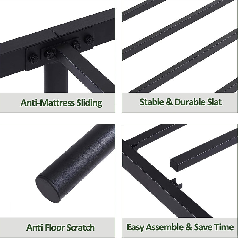 Lark Manor Alsa 42.1'' Steel Bed Frame & Reviews | Wayfair