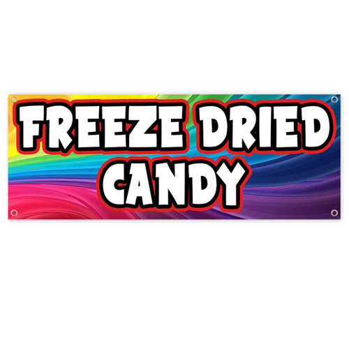 TampaPrinting Freeze Dried Candy Banner 13 oz | Non-Fabric | Heavy-Duty ...