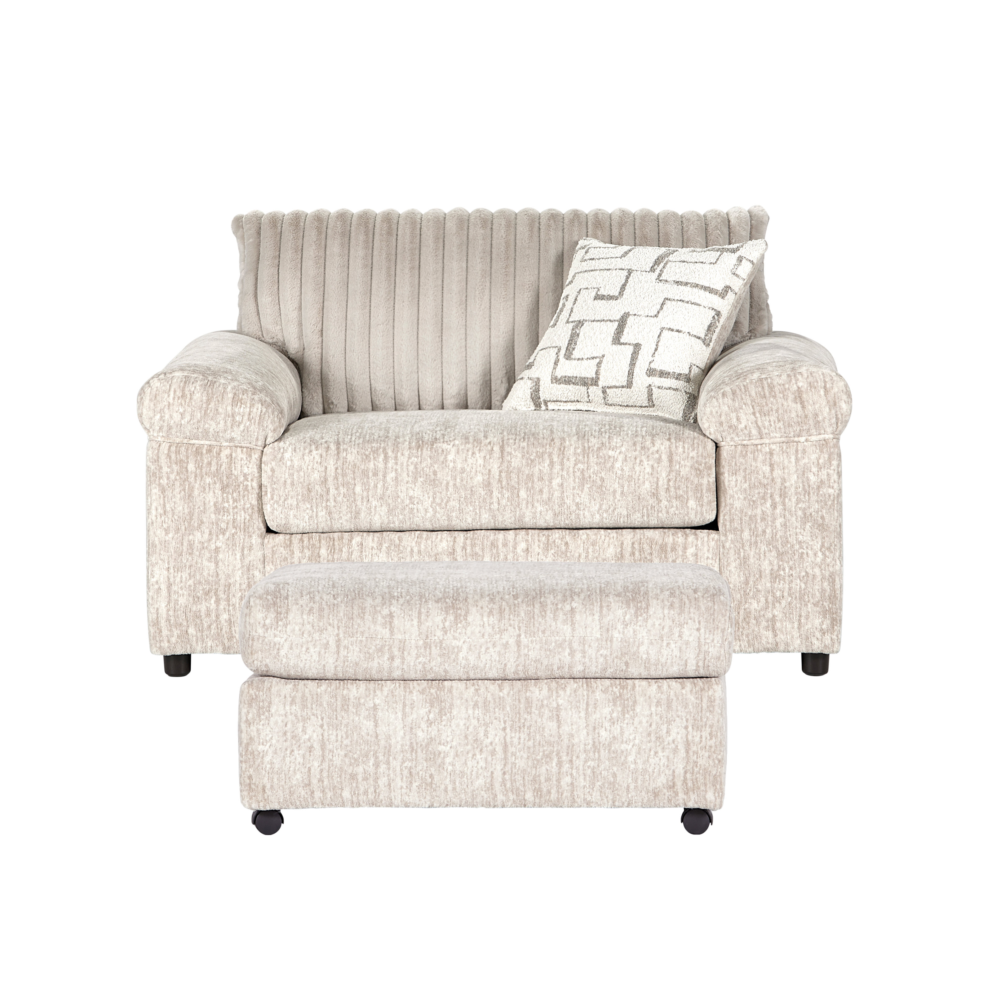 Latitude Run® Oliwier Wide Wale Corduroy Cuddle Chair and Ottoman Set ...