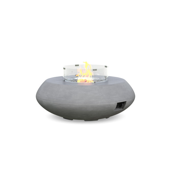 Azzurro Living Durban 18'' H x 48'' W Concrete Propane Outdoor Fire Pit ...