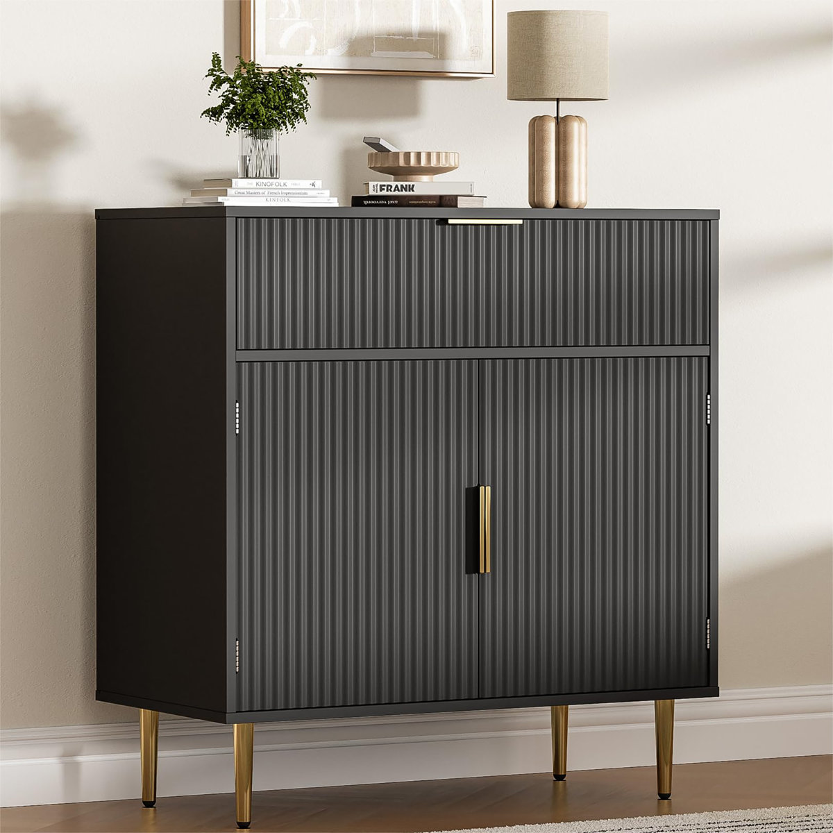 Mercer41 Sideboard Buffet Cabinet with Adjustable Shelves | Wayfair