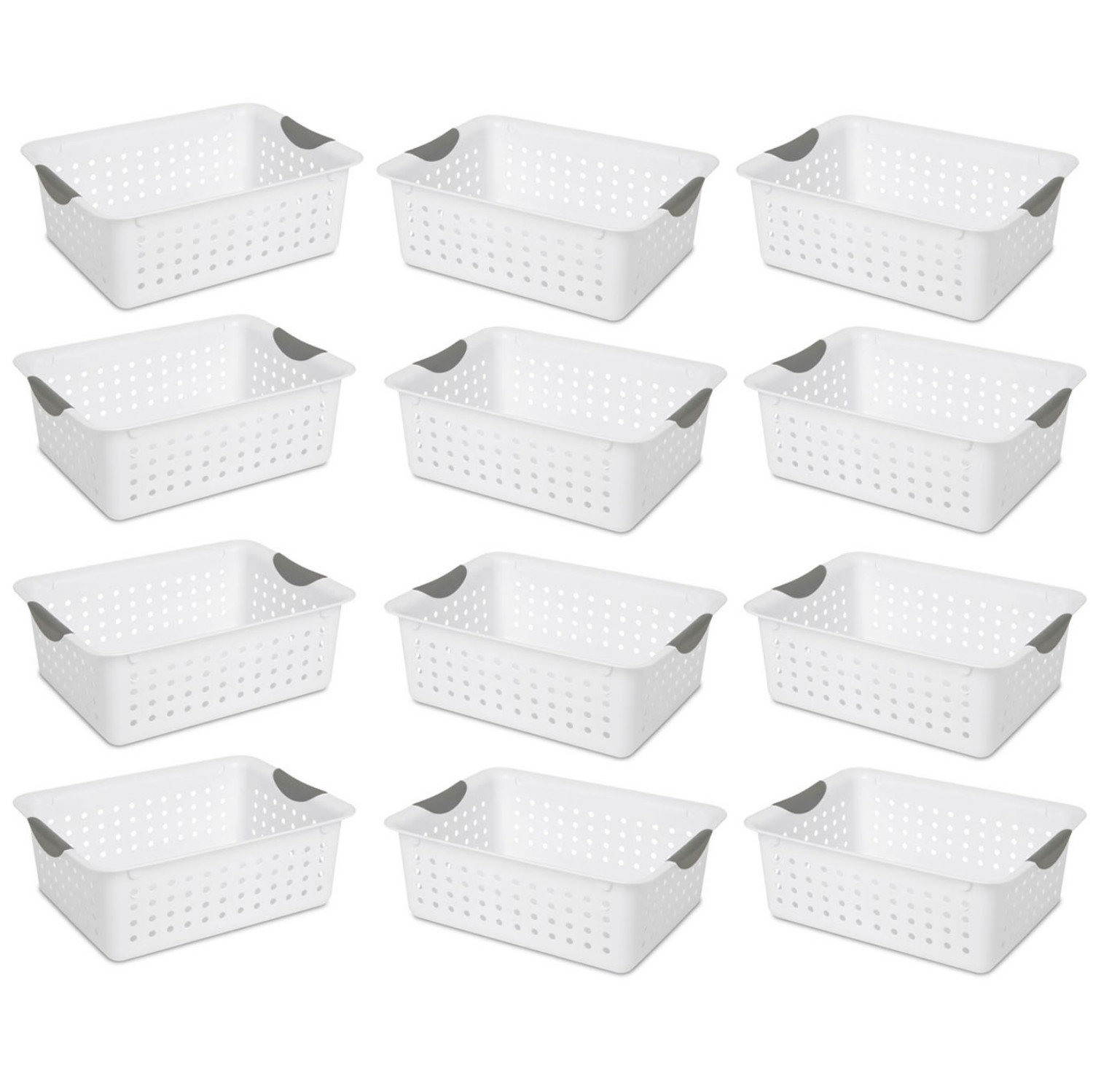 Hokku Designs 12-Pack Plastic Ultra Basket Storage Bins | Wayfair