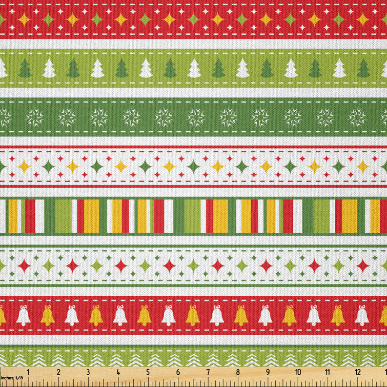 The Seasonal Aisle Amarpal Traditional Borders Fabric | Wayfair.co.uk