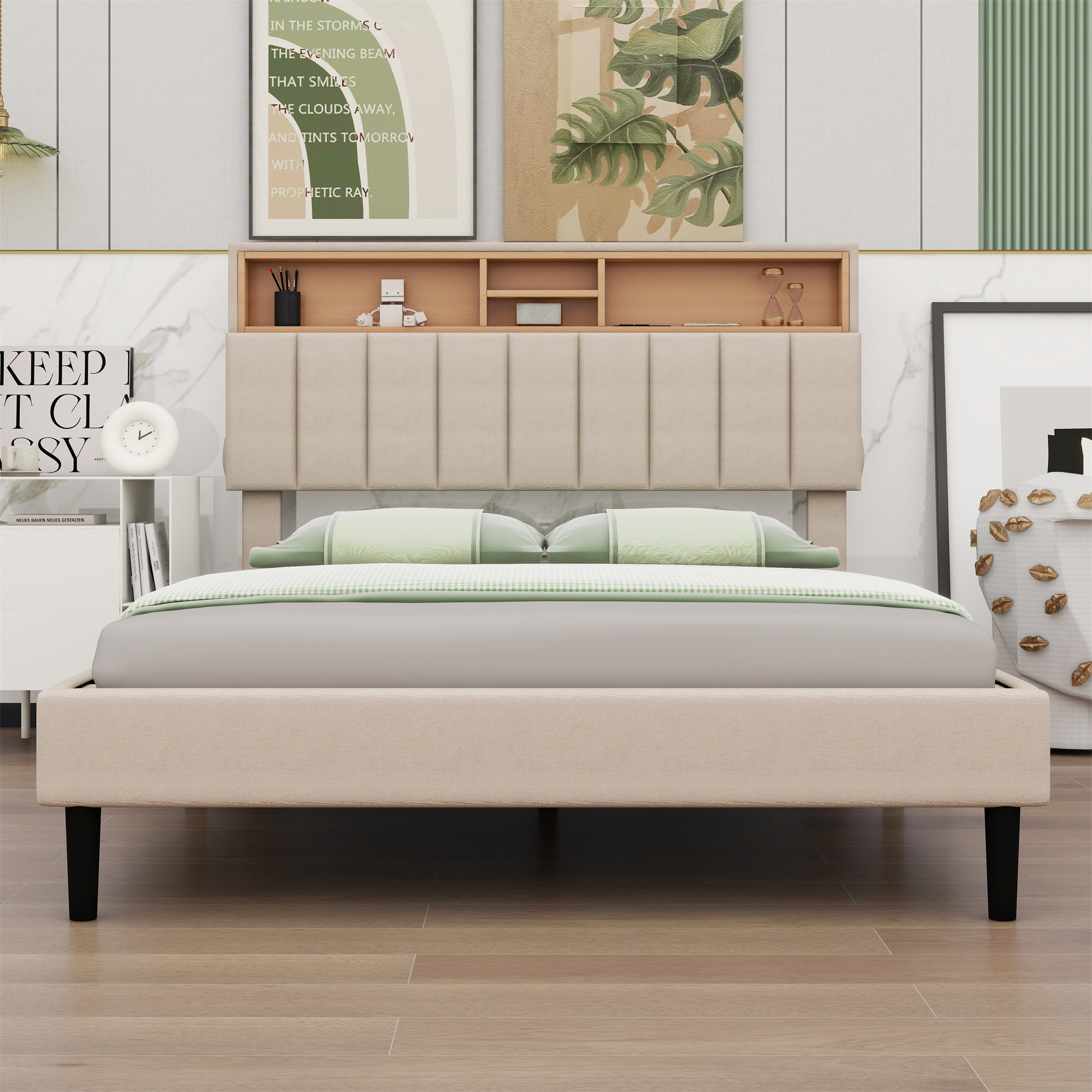 Williston Forge Full Size Upholstered Platform Bed With Storage ...