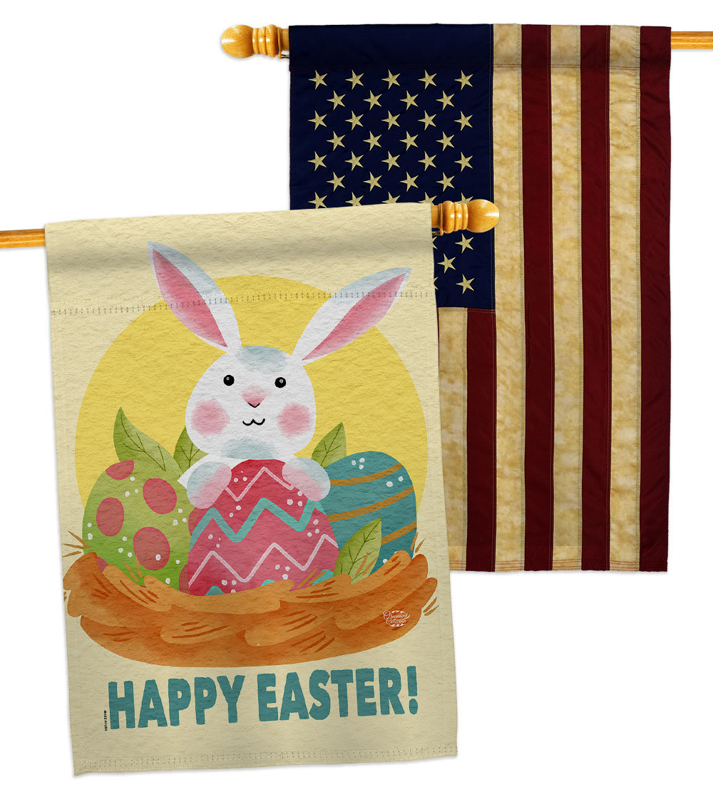 Ornament Collection Double Sided 40'' H x 28'' W Polyester Easter House ...