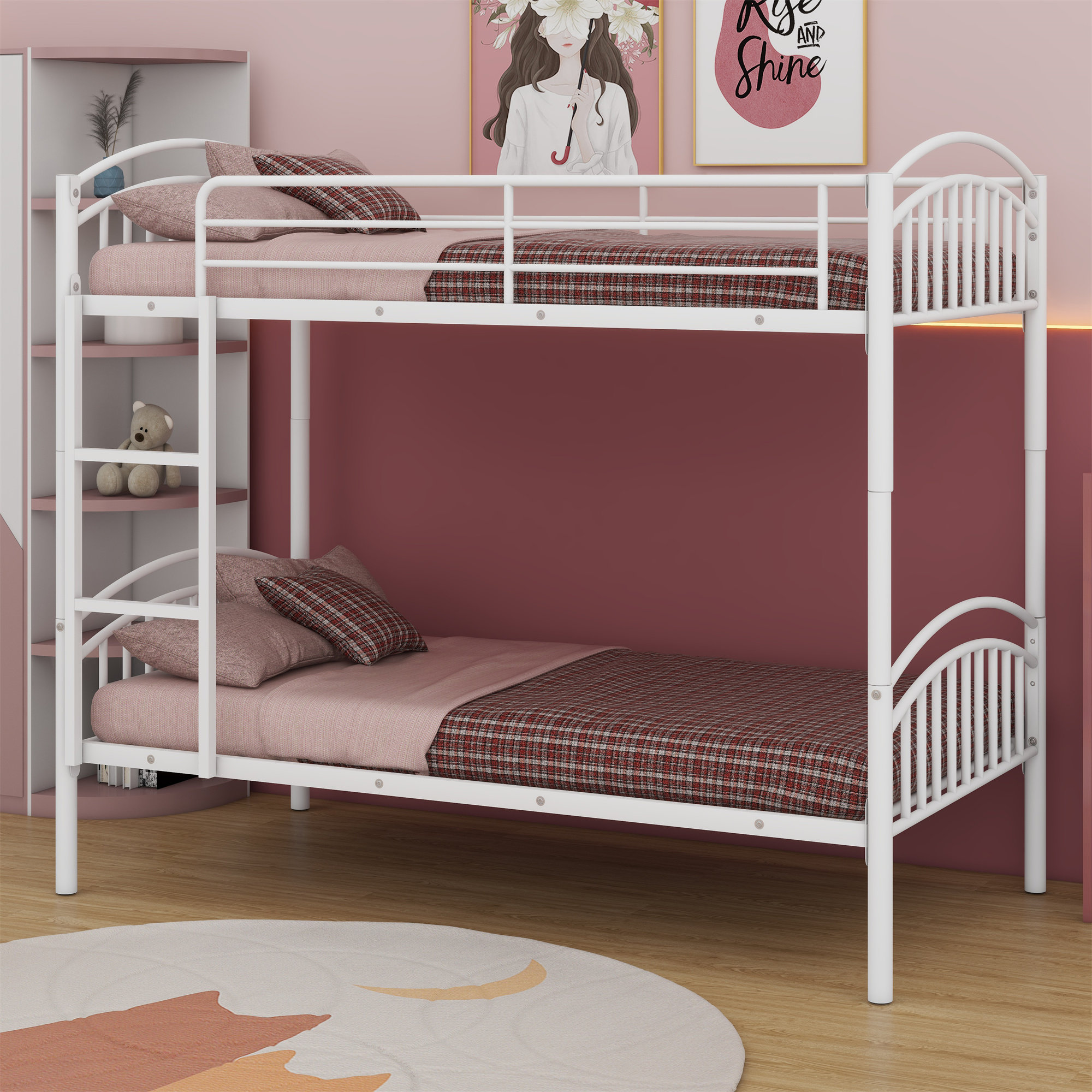 Isabelle & Max™ Metal Bunk Bed,Divided Into Two Beds - Wayfair Canada