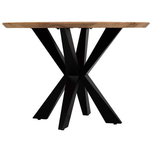 Mikado Living ROUND DINING TABLE SWISS EDGE ACACIA WOOD | Wayfair.co.uk