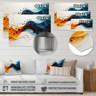 Ivy Bronx Orange And White Sprial Rhythmic Ink River I - Abstract ...