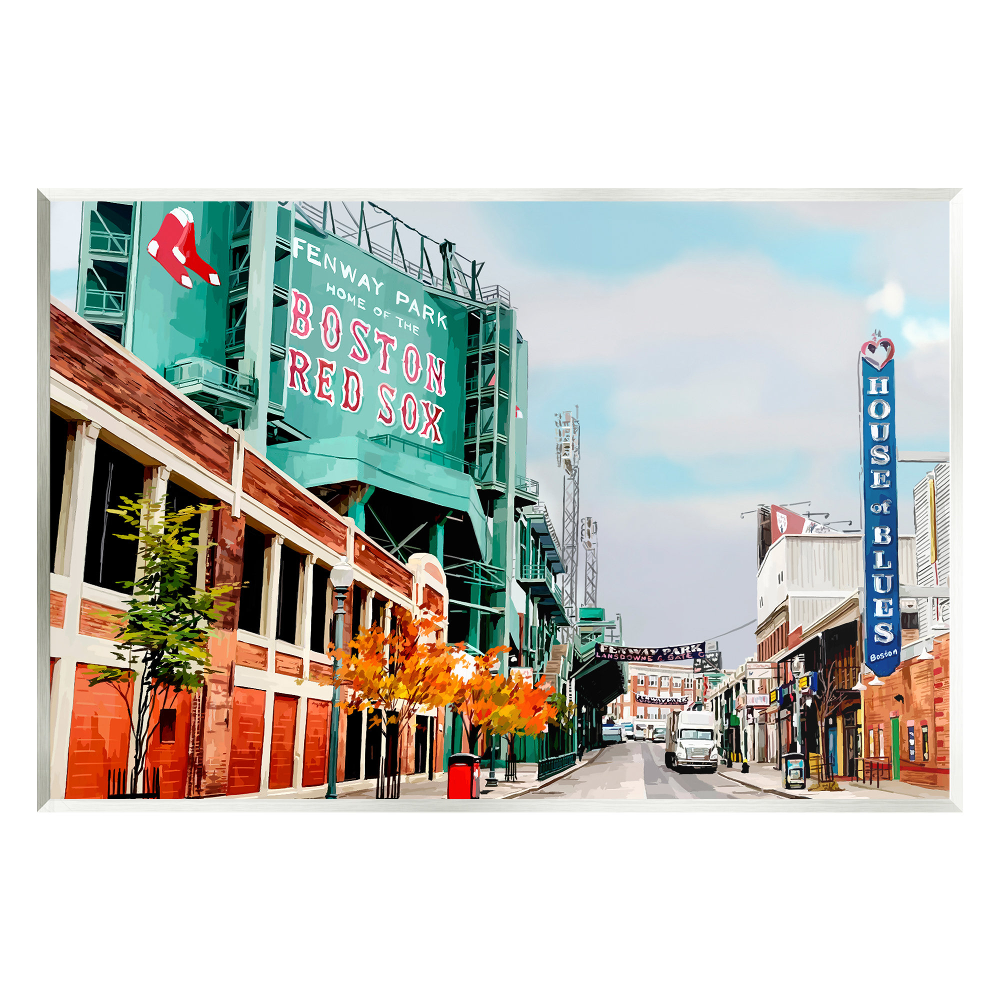 Stupell Industries Fenway Park Boston Cityscape by Emily Kalina ...