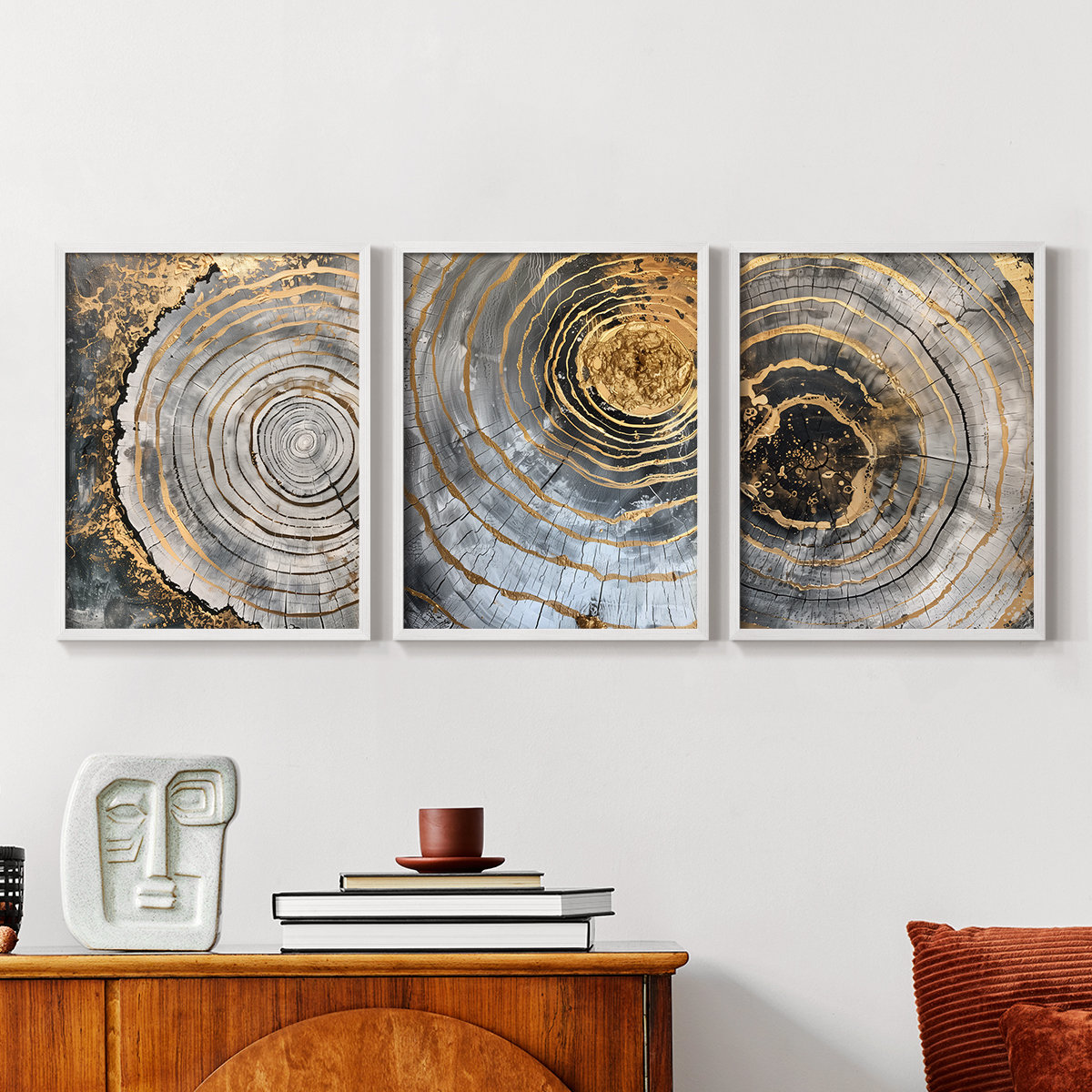 Wexford Home Abstract Series XCIII -Set Of 3 Framed Giclee Prints ...