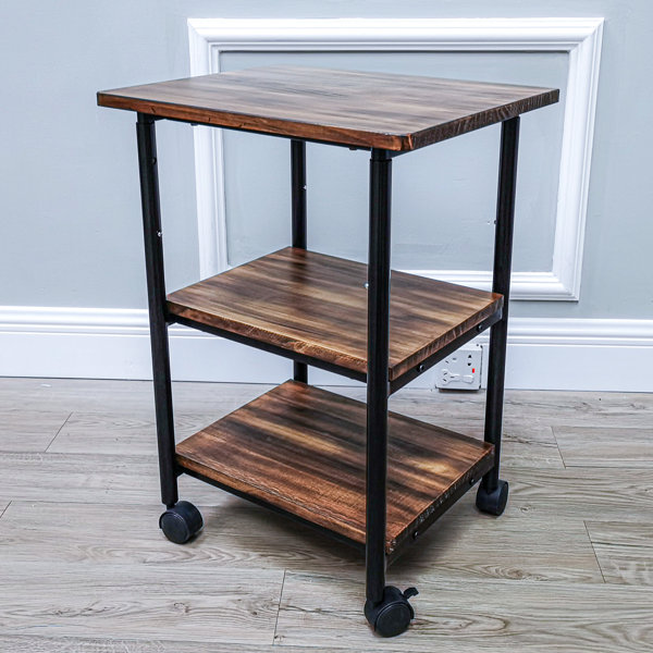 FixtureDisplays Table Top, 3-Tier Printer Table AV Cart, Height ...
