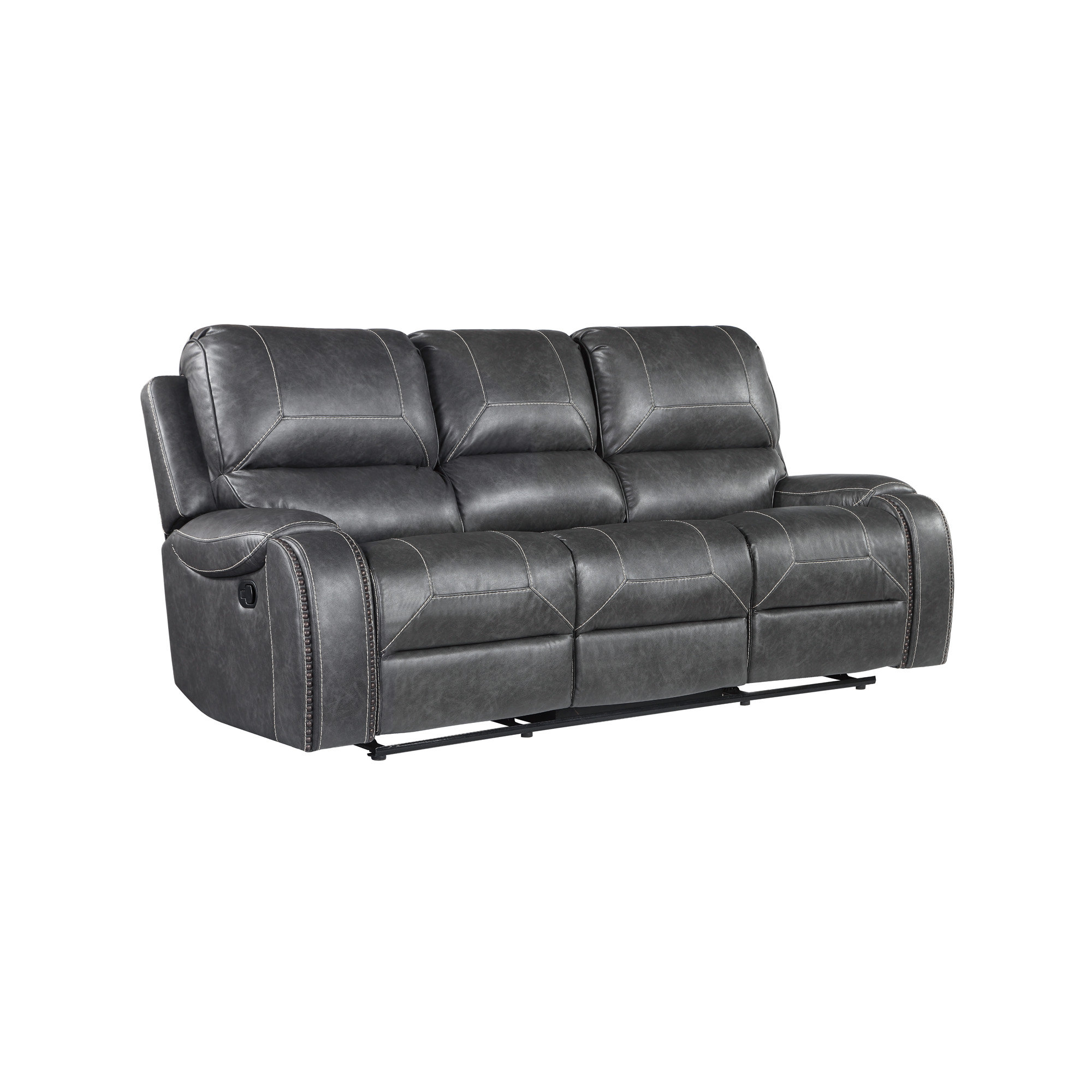 Latitude Run® Isabella - Recliner Sofa - Gray | Wayfair