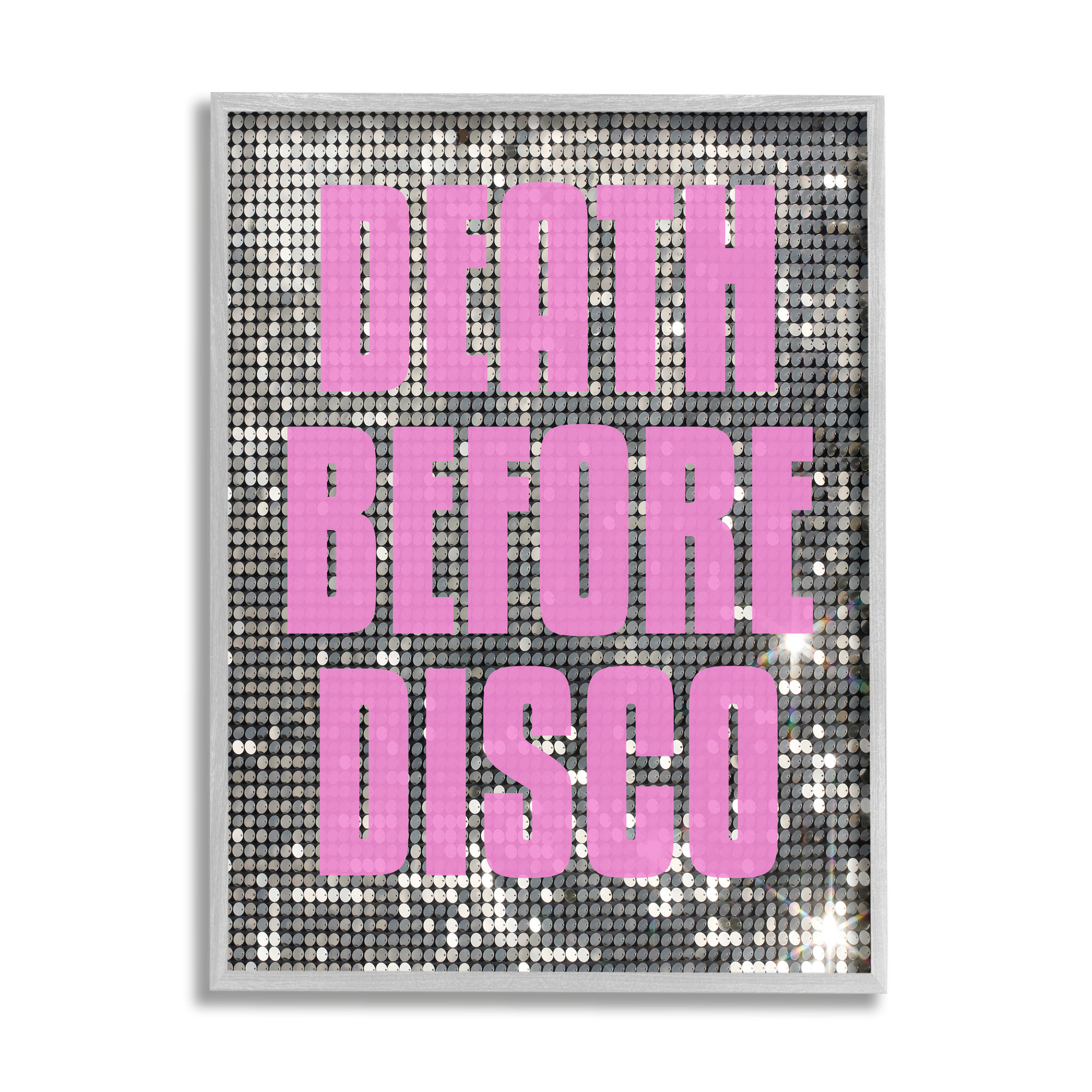 Stupell Industries Glam Death Before Disco Framed by House of Lulu ...