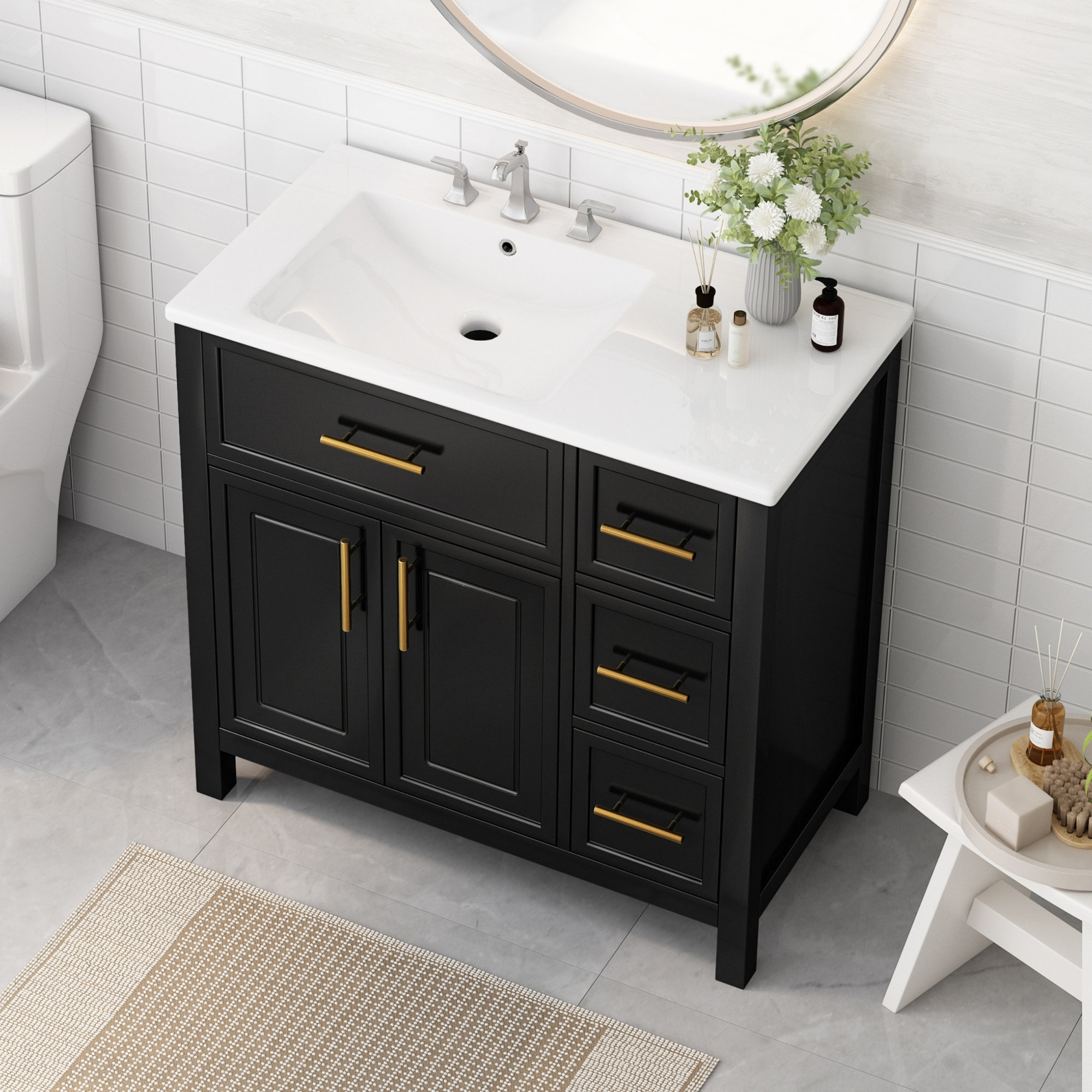 Mercer41 Bathroom Vanity Sets with Ceramic Sinks | Wayfair