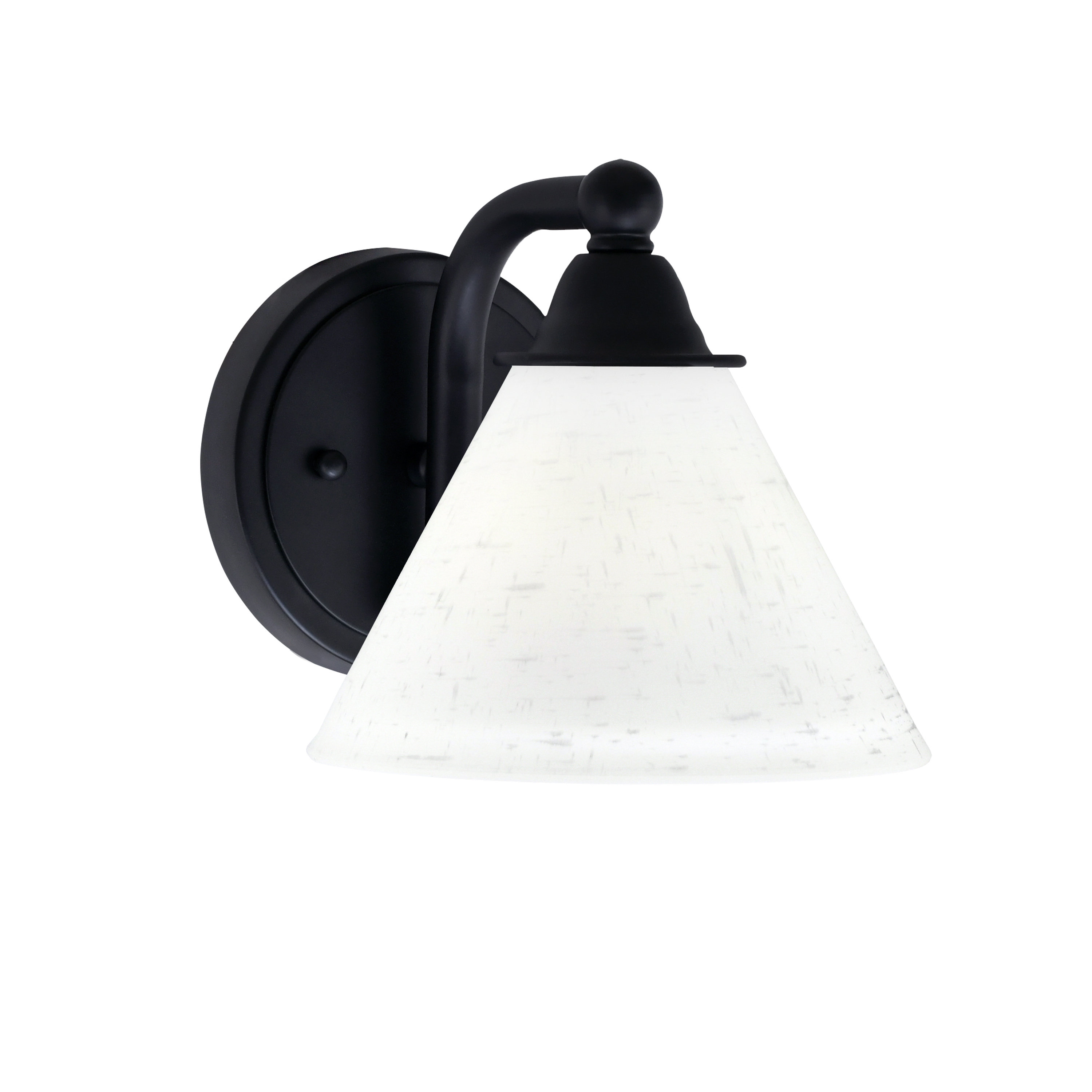 Toltec Lighting Paramount Wall Sconce Shown In Matte Black Finish With ...