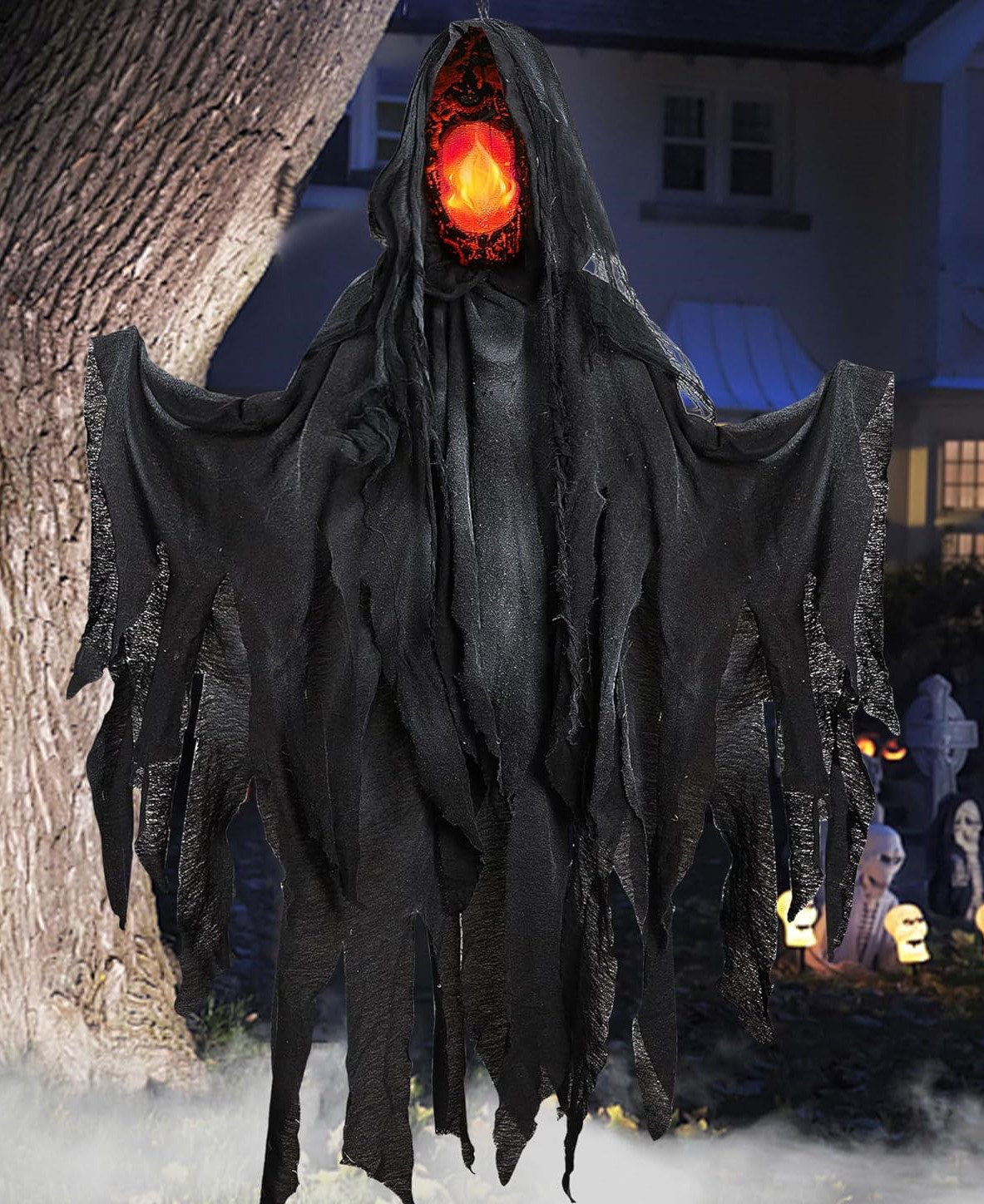 The Holiday Aisle® The 55" Halloween Hanging Ghost Props, Sound ...