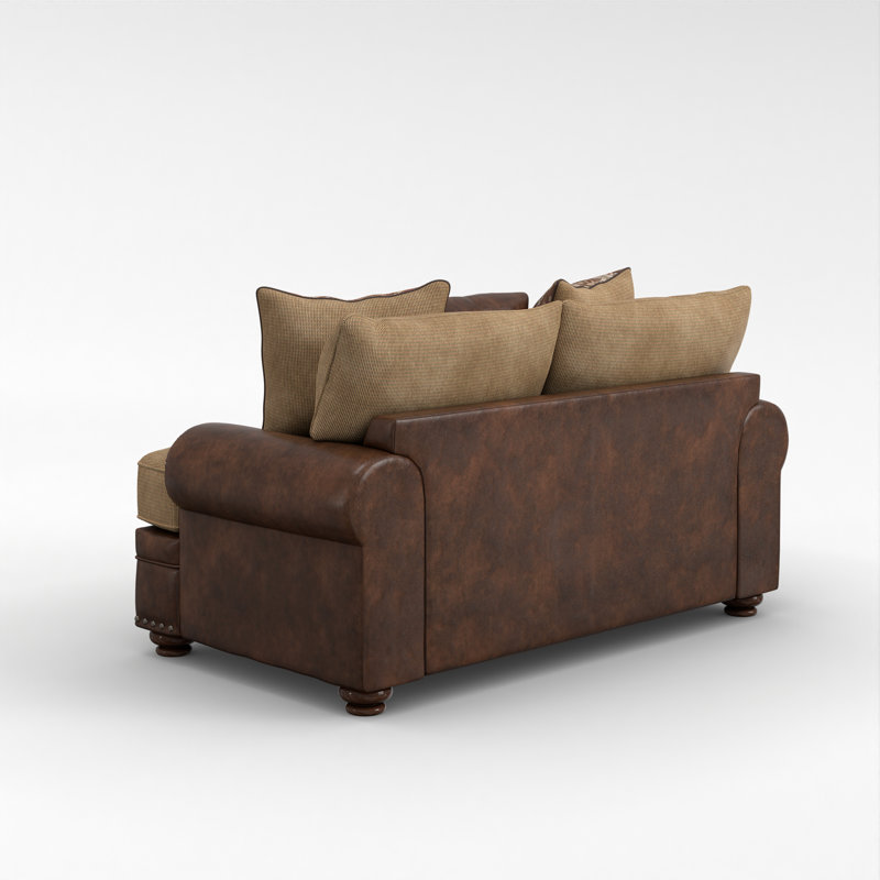 Alcott Hill® 73" Recessed Arm Loveseat with Reversible Cushions ...