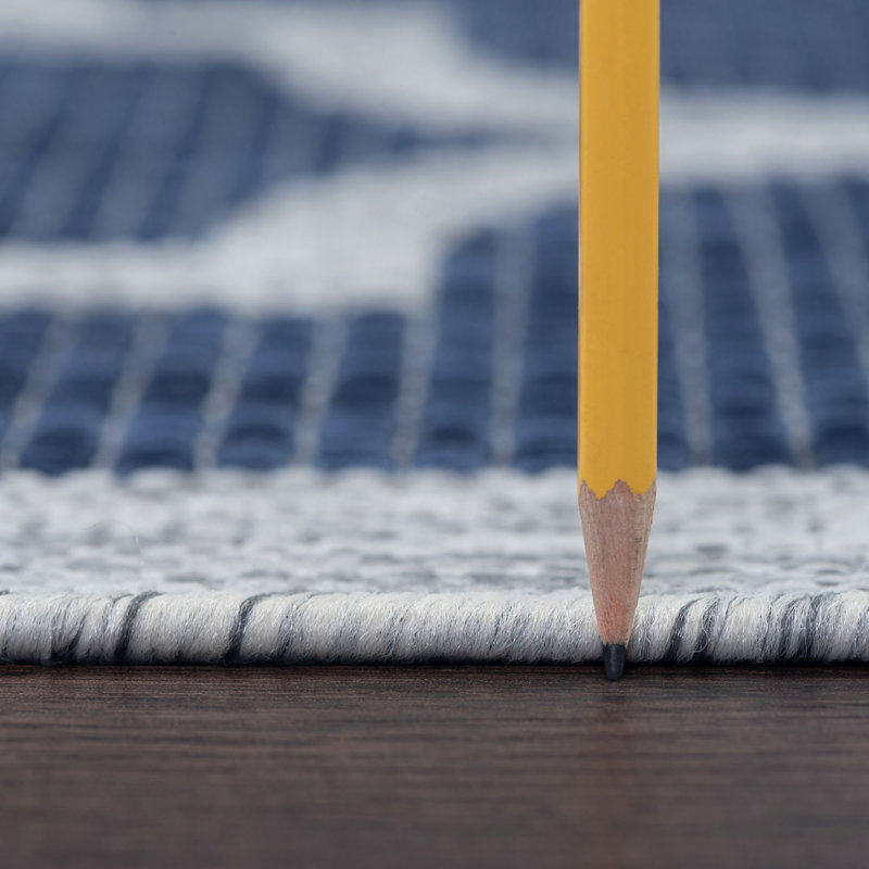 Charlton Home® Lovelle Flatweave Navy Indoor/Outdoor Rug & Reviews ...