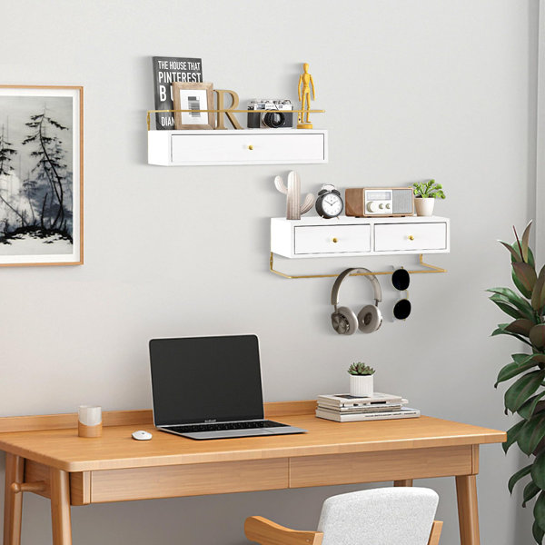 Mercer41 Floating Shelves For Wall Storage, Wall Mounted Bathroom Shelf ...