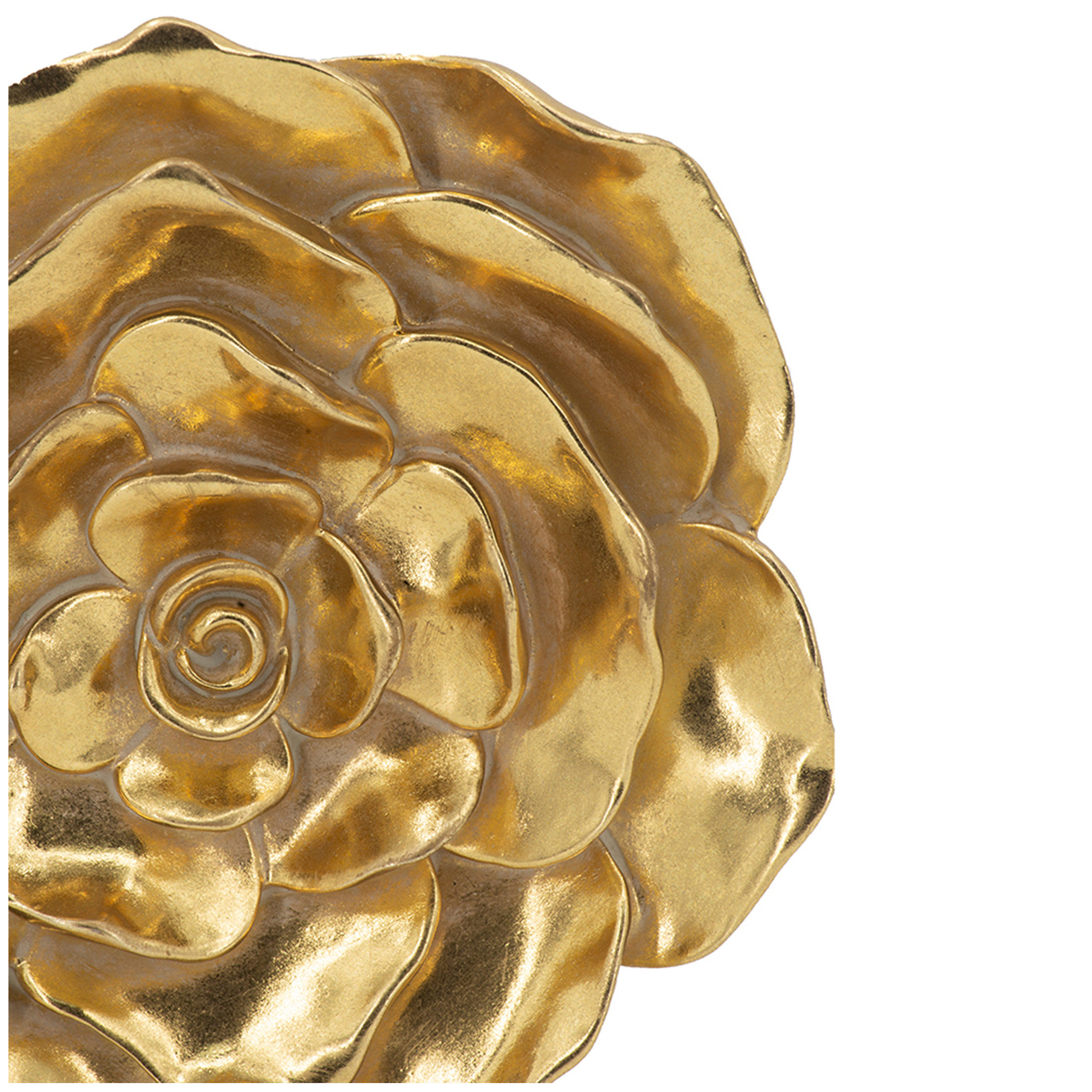 House of Hampton® S/2 Gold Rose Hanging Wall Accents | Wayfair